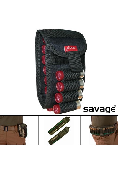 E-Life Outdoor DR.001 Çift Taraflı Kemer Fişekliği Siyah