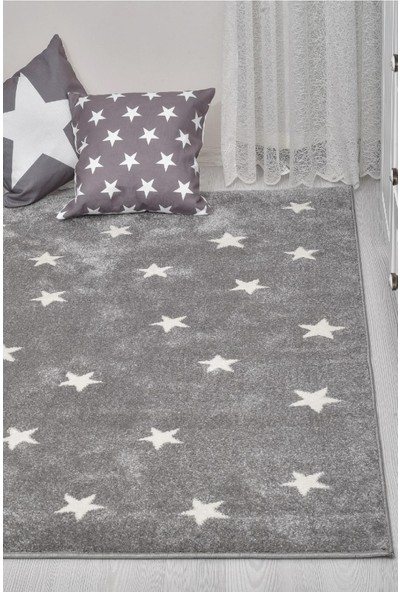 Odeon Halı Gri Küçük Yıldızlı Halı 80 x 150 cm
