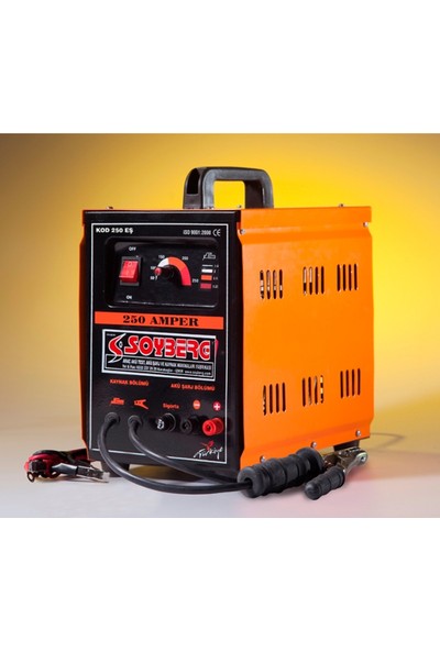 Soyberg 250 Amper Akü Şarjlı Hassas Ayarlı Kaynak Makinesi
