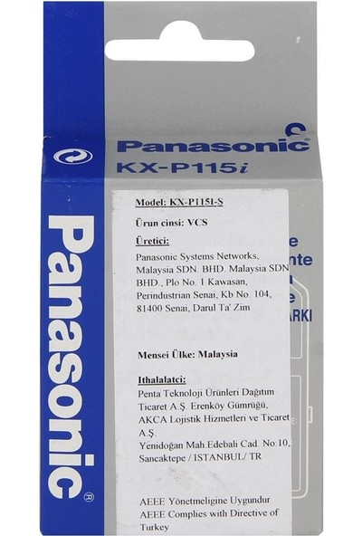 Panasonic KX-P115I-KX-P1090 Şerit Panasonic KX-P115I-KX-P1090 Şerit