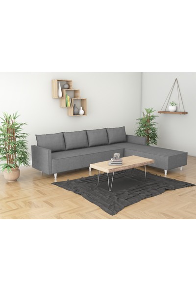 EVDEMO Nihal Köşe Koltuk Takımı Gri EVDEMO Nihal Köşe Koltuk Takımı Gri