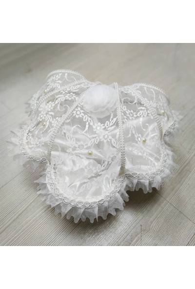 Ceyyiz Istiridye Incili Tül Kapaklı Makyaj Kutusu Ev Aksuarı