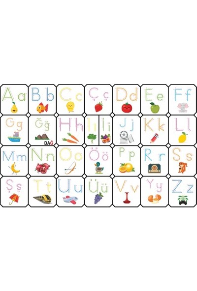 Sihirli Tahta Türkçe Alfabe 105 x 70 cm