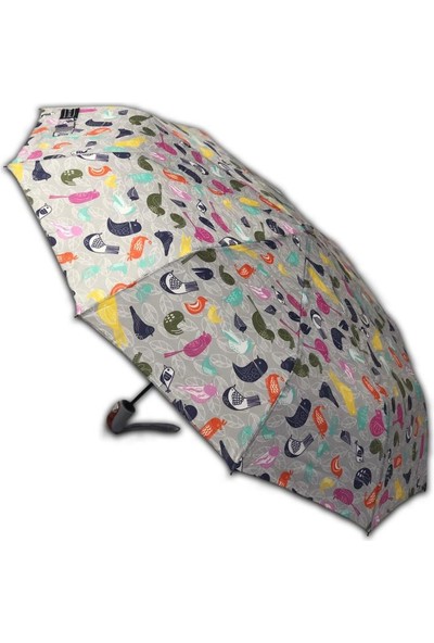 Rubenis RB010L Bayan Renkli Kuş Desenli Şemsiye Rubenis RB010L Bayan Renkli Kuş Desenli Şemsiye