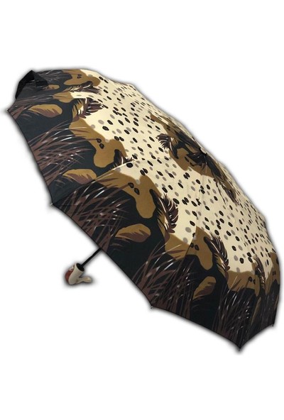 Rubenis RB010L Bayan Leopar Desenli Şemsiye Rubenis RB010L Bayan Leopar Desenli Şemsiye