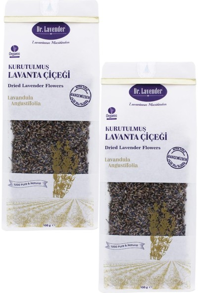 Dr. Lavender Kurutulmuş Lavanta Çiçeği 2 x 100 Gr. 2'li Lavanta Çiçeği
