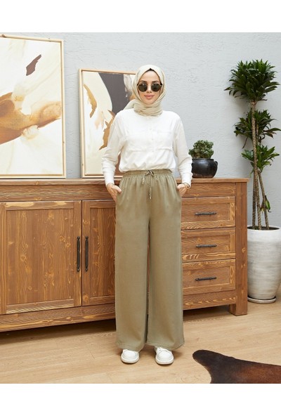 Neways Bel Lastikli Haki Pantolon Neways 1105 Neways Bel Lastikli Haki Pantolon Neways 1105