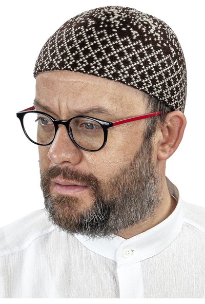 İhvan Online Orlon Örme Kışlık Yün Bere Takke Karyağmış Kahverengi