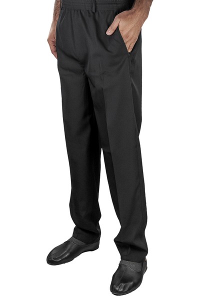 İhvan Online Mevsimlik Dört Cep Fermuarlı Lüks Şalvar Pantolon Siyah