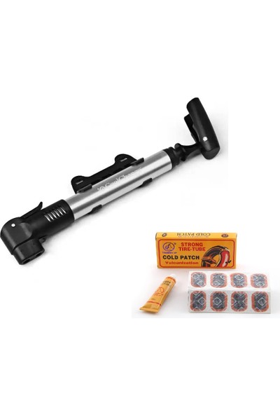 Robesbon Çift Ağızlı Bisiklet El Pompası, Thumbs Up Lastik Yama Kiti Robesbon Çift Ağızlı Bisiklet El Pompası, Thumbs Up Lastik Yama Kiti