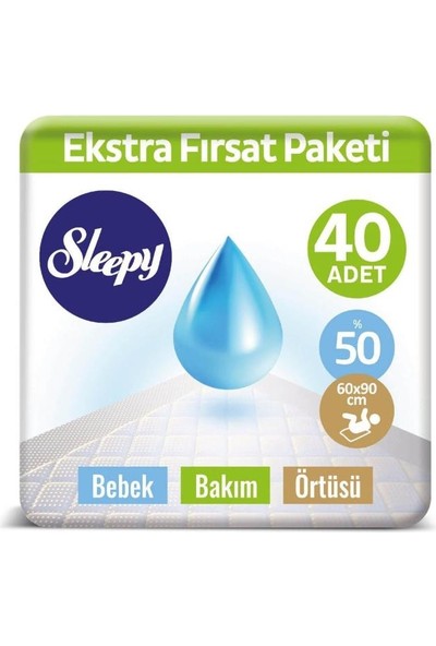 Sleepy Bebek Bakım Örtüsü 40 Lı