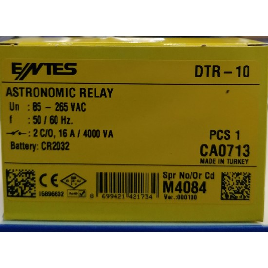 Entes Dtr-10 Astronomic Relay Zaman Saati Fiyatı