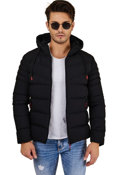 Gavazzi Erkek Siyah Kapüşonlu Şişme Su ve Rüzgar Geçirmez Cep Detaylı Içi Kürklü Kapüşonlu Mont GVZ525 Gavazzi Erkek Siyah Kapüşonlu Şişme Su ve Rüzgar Geçirmez Cep Detaylı Içi Kürklü Kapüşonlu Mont GVZ525