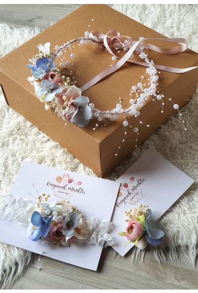 Rengarenk Minikler Özel Tasarım Ikiz Anne Bebek Lohusa Taç Seti ve Baba Yaka Cicegi Rengarenk Minikler Özel Tasarım Ikiz Anne Bebek Lohusa Taç Seti ve Baba Yaka Cicegi