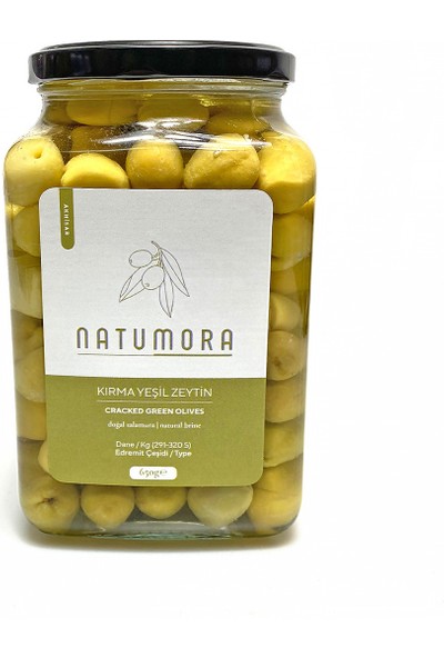 Natumora Kırma Yeşil Zeytin 650G Cam Kavanoz Natumora Kırma Yeşil Zeytin 650G Cam Kavanoz