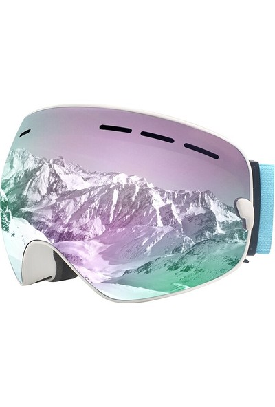 Better Life Unisex Değiştirilebilir Lensli Kayak Gözlüklüğü - Beyaz (Yurt Dışından)