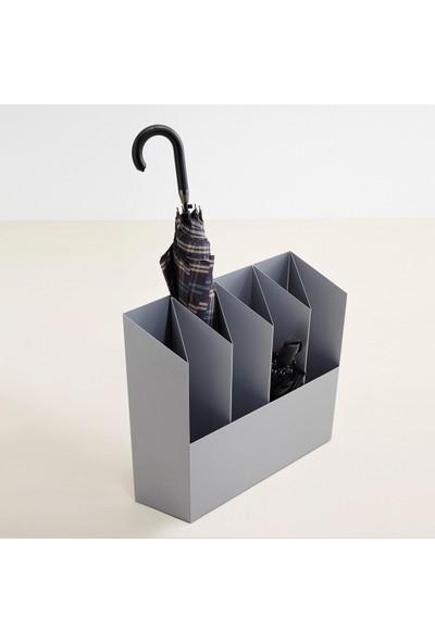 3Art Metal Dekoratif Metal Şemsiyelik - Ayaklı Askılık - Çok Amaçlı Metal Bölmeli Raf