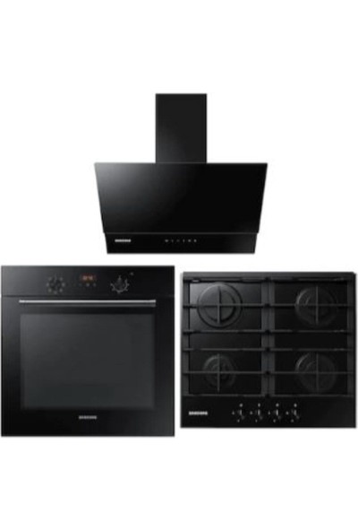 Samsung NV60K5140BB - NA64N7100AB - NK24N7060VB Siyah Ankastre Set Samsung NV60K5140BB - NA64N7100AB - NK24N7060VB Siyah Ankastre Set