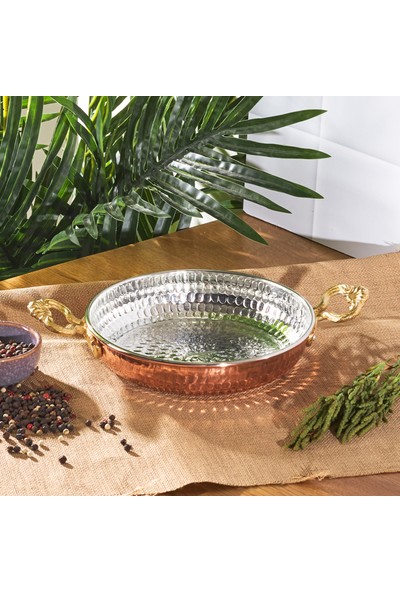 Karaca Antik Bakır Sahan 18 cm