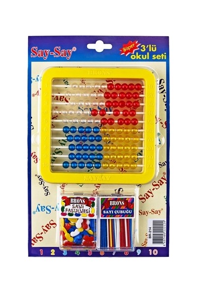 Brons BR-214 Say-Say Büyük Abaküs Set 3'lü