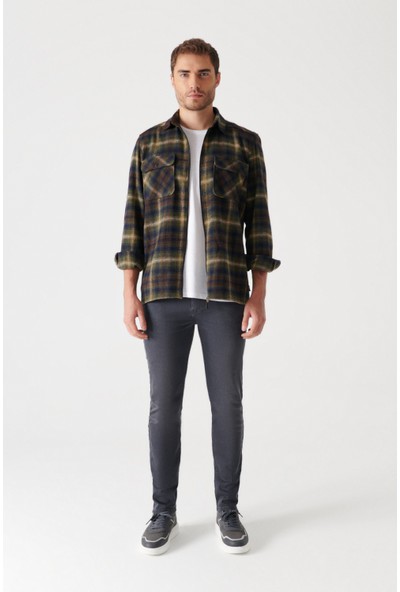 AVVA Erkek Antrasit Slim Fit Jean Pantolon A12Y3515