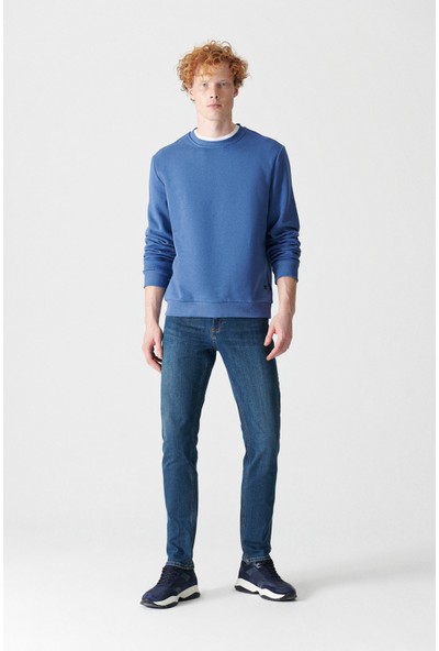 AVVA Erkek Mavi Regular Fit Jean Pantolon A12Y3554