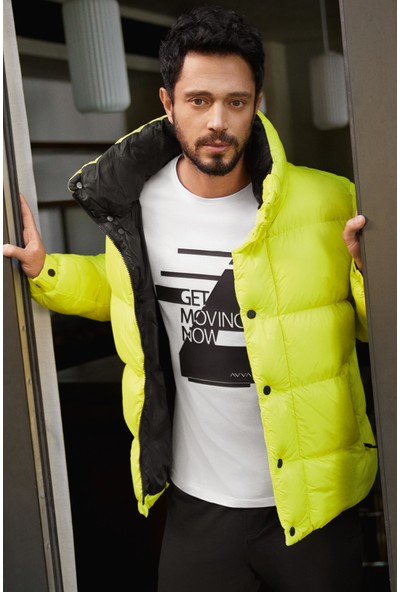 AVVA Erkek Sarı Dik Yaka Kapitone Şişme Mont A12Y6057 AVVA Erkek Sarı Dik Yaka Kapitone Şişme Mont A12Y6057