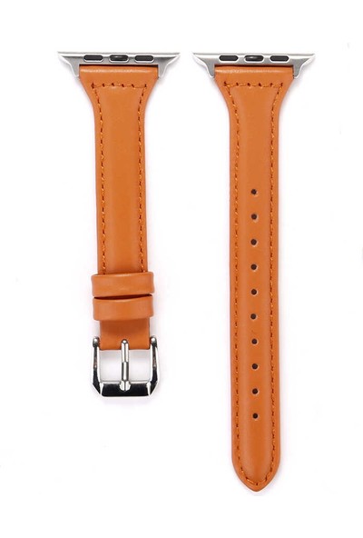Case 4U Apple Watch Seri 7/6/SE/5/4 Dikişli Deri Kordon Kayış KRD-28 42mm 44mm 45mm - Kahverengi Case 4U Apple Watch Seri 7/6/SE/5/4 Dikişli Deri Kordon Kayış KRD-28 42mm 44mm 45mm - Kahverengi