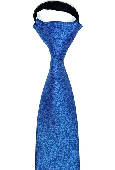 Kravatkolik Turkuaz - Mor Kum Desen Mendilli Fermuarlı Kravat FRMR11