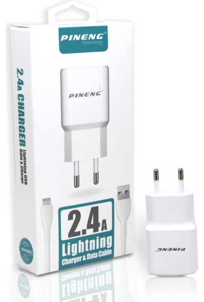 Pineng PN-538 2.4A Lightning Hızlı Şarj Aleti Pineng PN-538 2.4A Lightning Hızlı Şarj Aleti