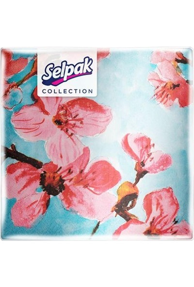 Selpak Dekoratif Peçete 20'li Mavi Çiçek