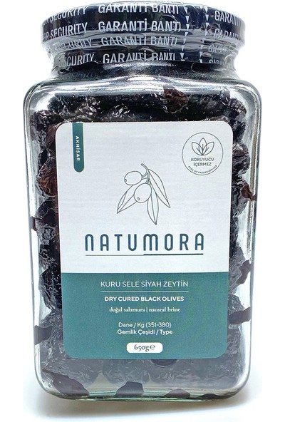 Natumora Kuru Sele Siyah Zeytin 650 gr Cam Kavanoz Natumora Kuru Sele Siyah Zeytin 650 gr Cam Kavanoz