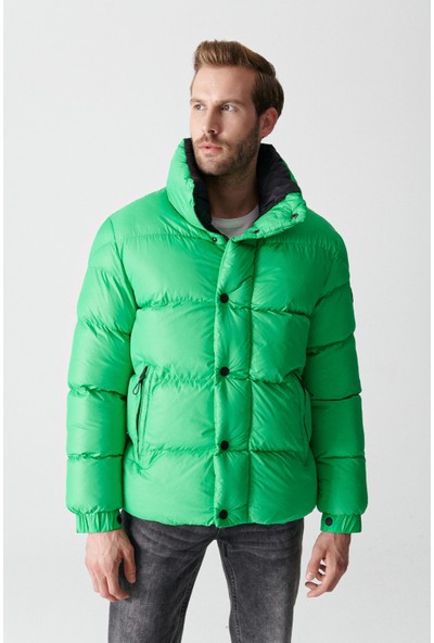 AVVA Erkek Açık Yeşil Dik Yaka Kapitone Şişme Mont A12Y6057 AVVA Erkek Açık Yeşil Dik Yaka Kapitone Şişme Mont A12Y6057