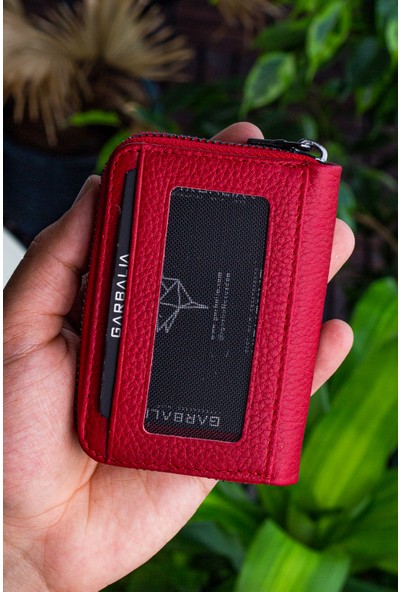 Garbalia Clovis Deri Fermuar Kilitli Akordiyon Kartlık