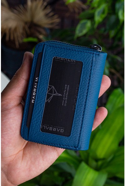 Garbalia Clovis Deri Fermuar Kilitli Akordiyon Kartlık