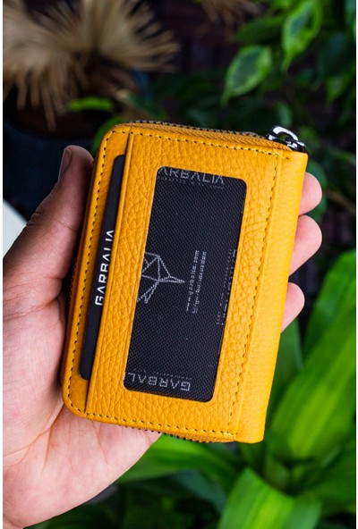 Garbalia Clovis Deri Fermuar Kilitli Akordiyon Kartlık