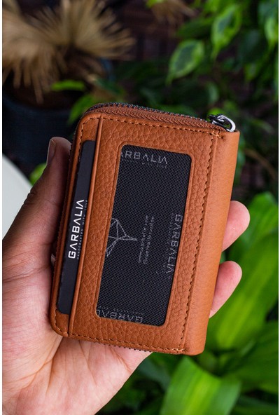Garbalia Clovis Deri Fermuar Kilitli Akordiyon Kartlık