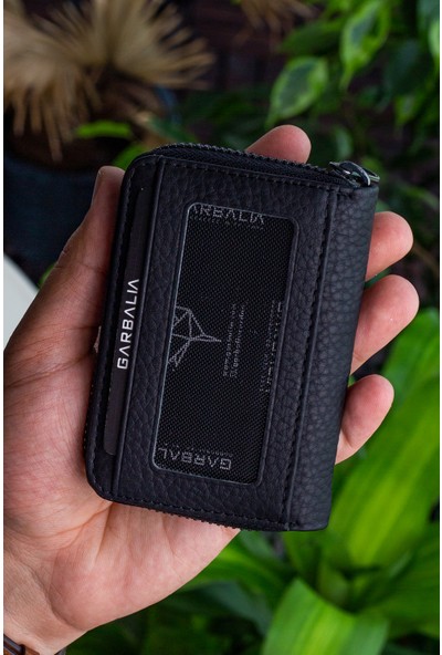Garbalia Clovis Deri Fermuar Kilitli Akordiyon Kartlık