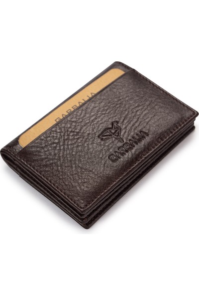 Garbalia Vera Deri Minimal Kartlık Kahverengi Garbalia Vera Deri Minimal Kartlık Kahverengi