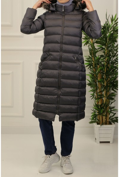 İmaj Butik Tam Dolgulu Şişme Mont/gri