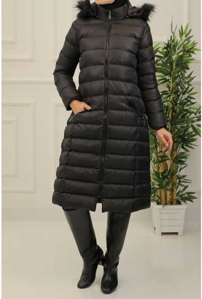 İmaj Butik Tam Dolgulu Şişme Mont/siyah