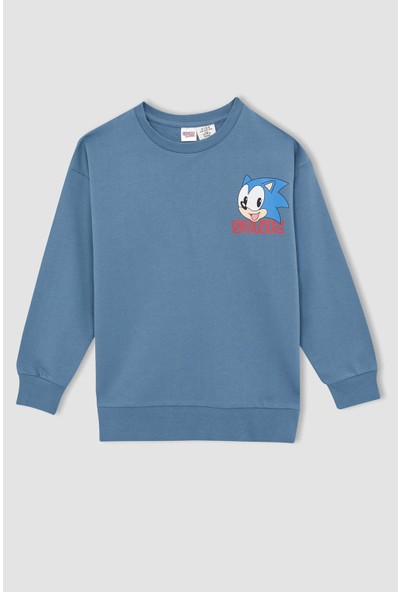 DeFacto Erkek Çocuk Sonic the Hedgehog Regular Fit Lisanslı Bisiklet Yaka Sırt Baskılı Sweatshirt W2203A621WN DeFacto Erkek Çocuk Sonic the Hedgehog Regular Fit Lisanslı Bisiklet Yaka Sırt Baskılı Sweatshirt W2203A621WN