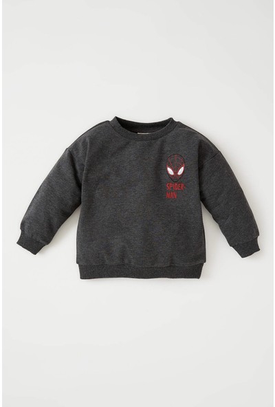 DeFacto Erkek Bebek Spiderman Lisanslı Bisiklet Yaka Sweatshirt W8445A221WN