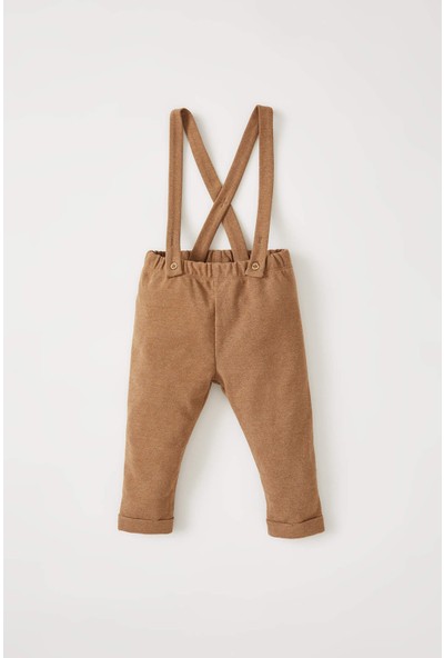 DeFacto  Erkek Bebek Yumuşak Dokulu Askılı Pantolon W8463A221WN