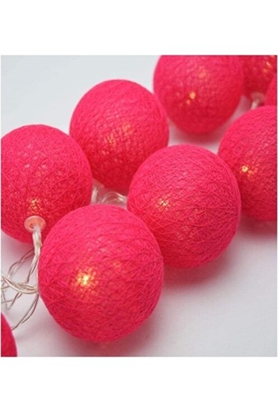 For You Hediye 10LU LED Işıklı Koton Top Dizeleri 2 Metre Hediyelik Eşya Pembe For You Hediye 10LU LED Işıklı Koton Top Dizeleri 2 Metre Hediyelik Eşya Pembe