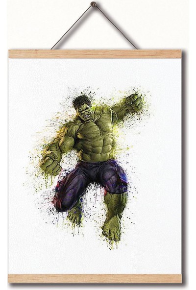 DekorLoft Dekor Loft Pu Deri Çocuk Odası Duvar Posteri, Hulk