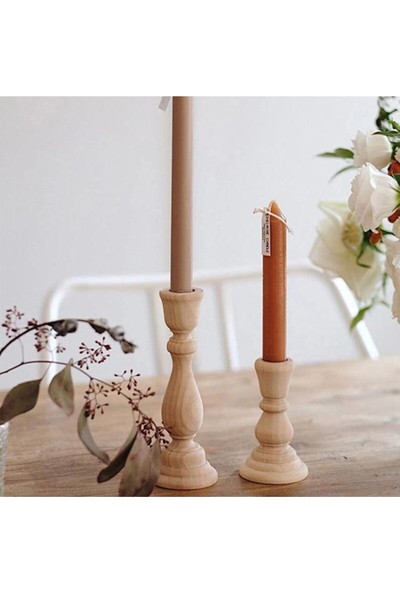 ADKPİETRO ADK557 Naturel 2'li Mumluk Şamdan