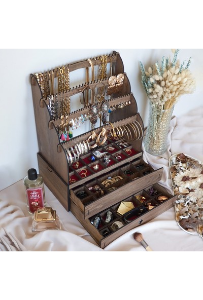 Design Otto Diamond Large Organizer Kozmetik Makyaj Kolye Küpe Yüzük Takı Kutusu Düzenleyici Design Otto Diamond Large Organizer Kozmetik Makyaj Kolye Küpe Yüzük Takı Kutusu Düzenleyici