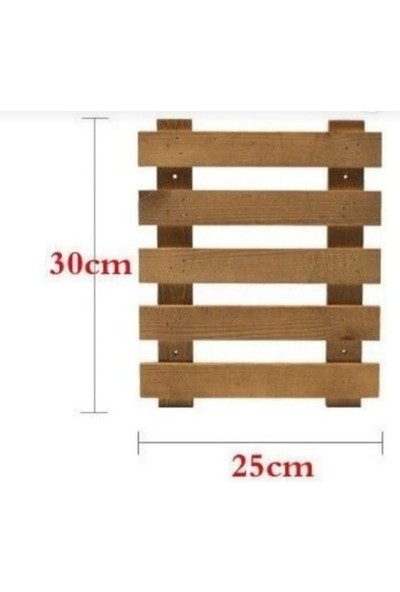 SEB Ahşap Ahşap Duvara Monte Çiçeklik Saksılık Yükseklik 30 cm Genişlik 25 cm