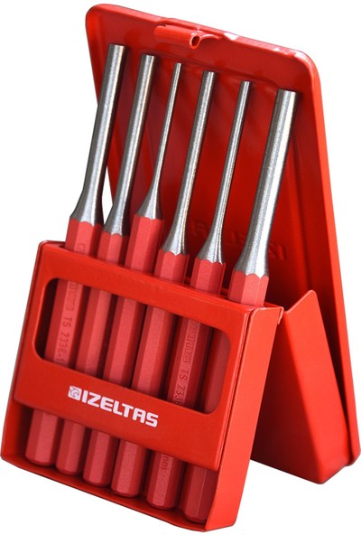 Izeltaş Düz Pim Zımba Takımı 6 Parça